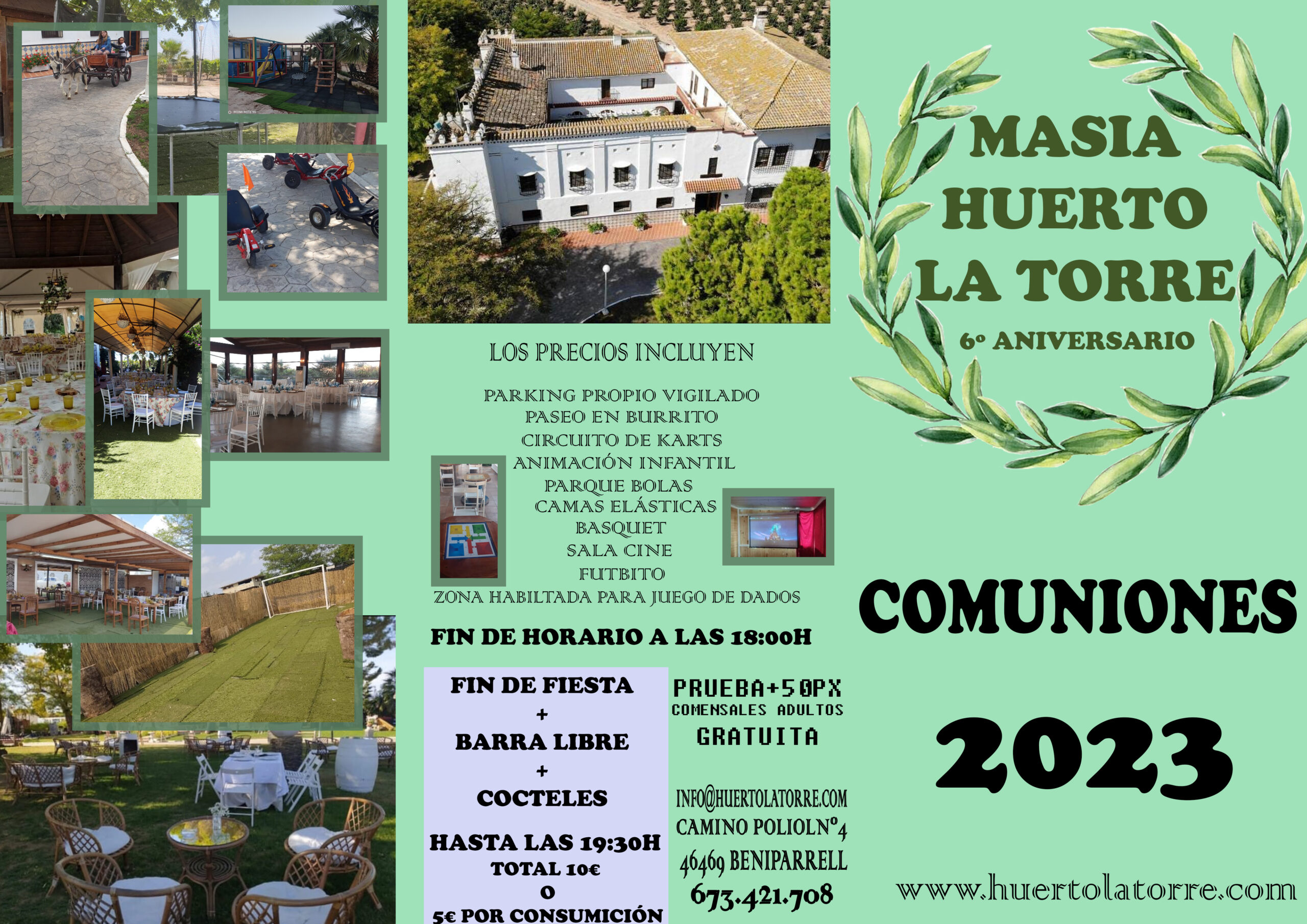 Men Bautizos Bodas Plata Oro Comidas Empresa Huerto La Torre